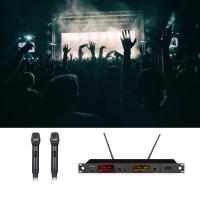 China 30MHz PLL Synthesized Dual Channel Wireless Digital Microphone For Cinemas for sale