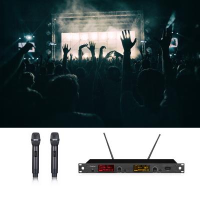 China 30MHz PLL Synthesized Dual Channel Wireless Digital Microphone For Cinemas for sale