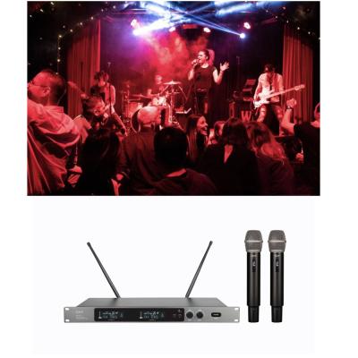 China Wedding Stage True Diversity UHF Beta58 Wireless Microphone System Anti Howling Automatic for sale