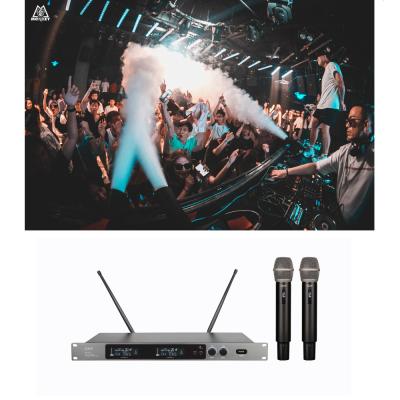 China New Design Vocal GLXD4 SM58 Uhf Dual Channel Handheld Long Range Studio Wireless Microphone for sale