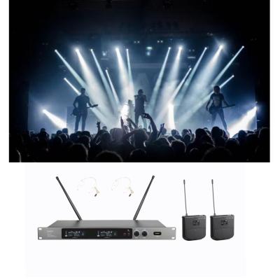 China Uhf Professional Headset Handheld Lavalier Bodypack Wireless Microphone For Singing for sale