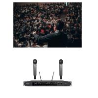 China UHF 4 Channels Handheld Wireless Microphone Diversity Receiving Auto Scan For Meeting for sale