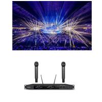 China UHF Dual Channel Wireless Microphone ACT Auto Scan Infrared Frequency Teaching for sale