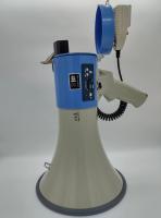 China Indoor Outdoor Bullhorn Speakers AUX MP3 WAV Large White Megaphone 230 X 350MM for sale