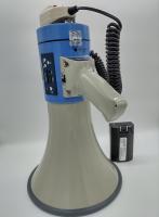 China Indoor Outdoor Bullhorn Speakers AUX MP3 WAV Large White Megaphone 230 X 350MM for sale