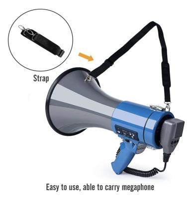 China 50W Military Megaphone Built In Siren 0.3KM Loudspeaker Bullhorn 155 X 255MM for sale