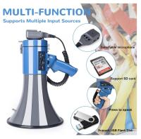 China ABS Aluminum Alloy Loudest Bullhorn Aluminum Megaphone 300m Range for sale