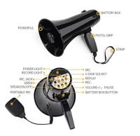 China 1500mAh Battery Powered Megaphone Rechargeable Speaker With Amplifier Megaphone for sale
