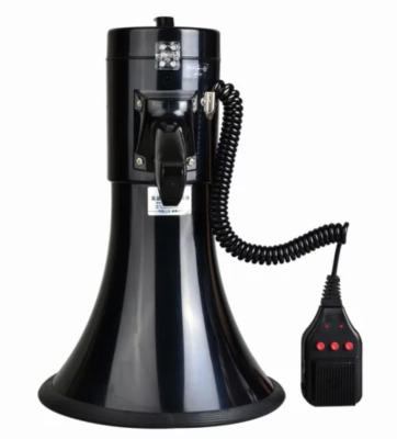 China 1500mAh Black Battery Powered Megaphone Black Cheer Megaphone With LED Light for sale