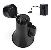 China 800M Battery Powered Megaphone Rechargeable Black Plastic Megaphones 1 Channel for sale