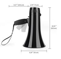 China 8 X 1.5V Wireless Battery Operated Megaphone Megaphone With Recorder Microphone for sale