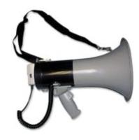 China 20W Public Address Megaphone Handheld Megaphone With Recorder 6V Lead Acid Battery for sale