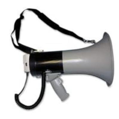 China 20W Public Address Megaphone Handheld Megaphone With Recorder 6V Lead Acid Battery for sale