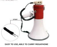 China 9V 10 Watt Handheld Megaphone Bullhorn Hand Held Bull Horn 30W for sale