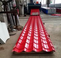 China Red Steel 0.4mm Galvanized Roofing Sheet Glazed Tile Type 25-210-1050mm for sale