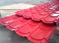 China Red Steel 0.4mm Galvanized Roofing Sheet Glazed Tile Type 25-210-1050mm for sale