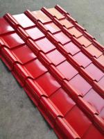 China Red Steel 0.4mm Galvanized Roofing Sheet Glazed Tile Type 25-210-1050mm for sale