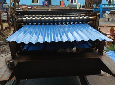 China Bule Galvanized Roofing Steel Sheet Water Ripple Type 18-76-800mm for sale
