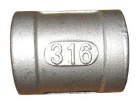 China 150lbs 1/2 1/4 BSP Stainless Steel Female Threaded Equal Coupling Socket Banded for sale