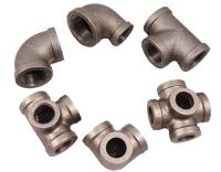 China Malleable Iron Threaded Side Outlet Reducing Tee Class 150 300 ISO 7 1 90 BSPT NPT for sale