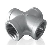 China 316 304 Stainless Steel Cross Pipe Fitting Thread Duplex 3/4