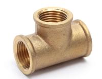 China Brass Pipe Fittings 1/4 Inch 1/2 3/4 Female Hexagon Head Forged 3 Way Equal Reduced Tee for sale