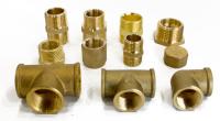 China Brass Pipe Fittings 1/4 Inch 1/2 3/4 Female Hexagon Head Forged 3 Way Equal Reduced Tee for sale