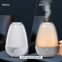 China Ultrasonic 5W USB 5V Aroma Diffuser Humidifier White Plastic LED Humidifiers for sale