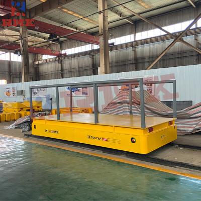 China 20 Tons battery power supply trolley coil track transfer platform for sale