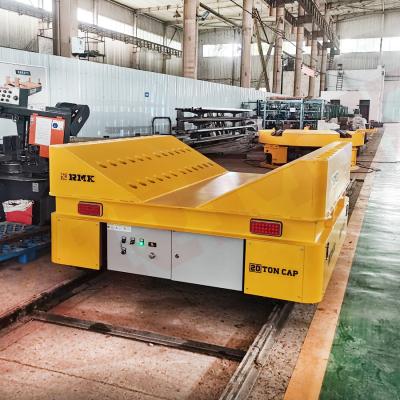 China Battery Operated 20 Tons Roll Materials Rail Transfer Trolleys for sale