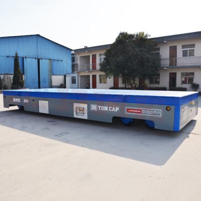 China Industrial 35T Heavy Duty Transfer Trolley Battery Operated Self Propelled for sale
