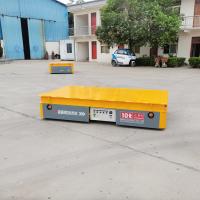 China 10T Industrial Battery Transfer Trolley Platform Truck Steerable Electric for sale