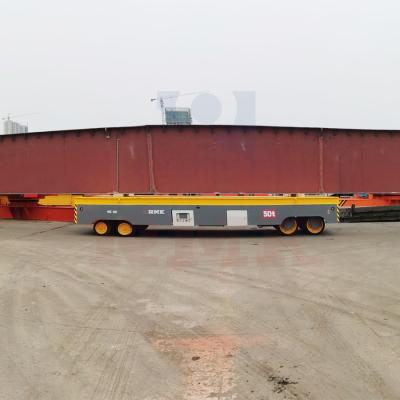 China Heavy Load Material Battery Transfer Trolley Directional Movement Remote Control for sale