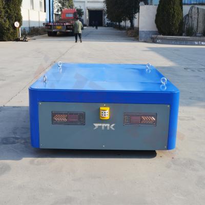 China Battery Operated Material Transfer Trolley , 3 Tons Wireless Electric Flat Car for sale