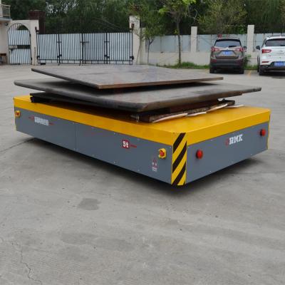 China DC Motor Battery Transfer Trolley 5 Tons Heavy Load Stepless Speed Adjusting for sale