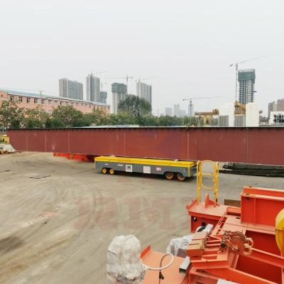 China Steel Plant Material Transfer Trolley 50 Tons Steerable Electric Remote Control for sale