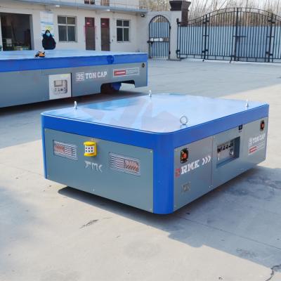 China Motor Drive Electric Material Transfer Cart 3 Tons Steerable Stepless Speed for sale