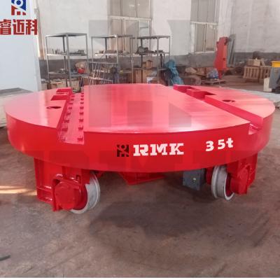 China 25 Ton Industrial Casting Mold Molten Steel Pallet Motorized Railway Turntable for sale