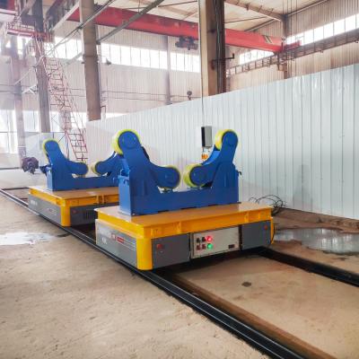 China 8 T Battery Powered Transfer Cart Platform Container Handling Rail Wagon for sale
