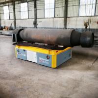 China Heavy Duty Rubber Wheel Industrial Trackless Transfer Cart 10 Ton for sale