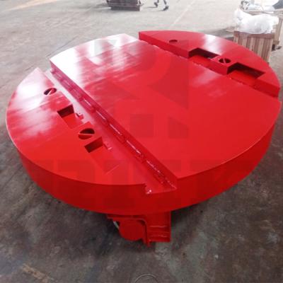China 50 Ton Electric Material Handling Turntable Heavy Duty Transfer Trolley for sale