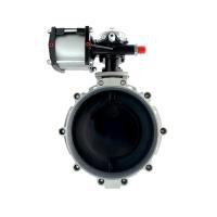 China Flange Connection Aluminum Butterfly Valves DN250 Pneumatic For Cement Silo for sale