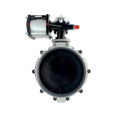China Flange Connection Aluminum Butterfly Valves DN250 Pneumatic For Cement Silo for sale