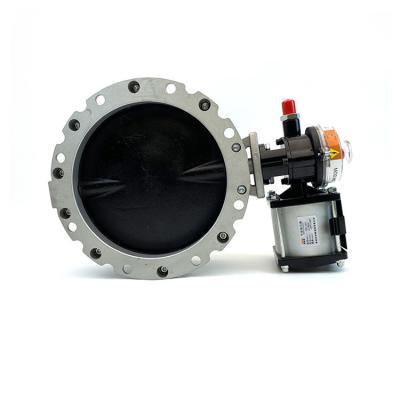 China Low Temperature Environments DN300 Powder Butterfly Valves with Pneumatic Actuator for sale