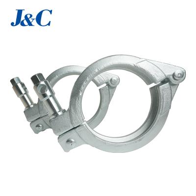 China DN125 Single Nut Galvanized Pump Pipe Snap Clamp for Putzmeister High Sealing for sale