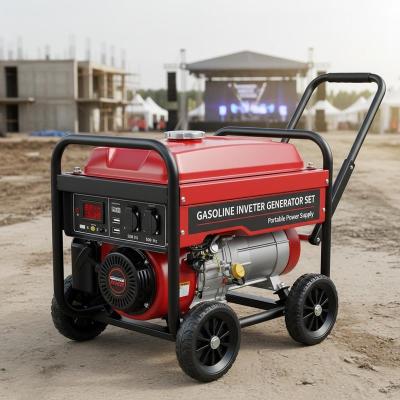 China Gasoline Inverter Generator Set 50 60 Hz Rated Frequency Portable Power Supply for Construction Sites and Outdoor Events for sale