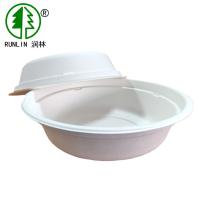China Disposable Compostable Bowls With Lids 16 Oz Paper Bowls Bagasse Pulp Molding for sale