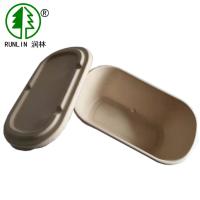 China 500ml 1200ml Reusable Sugarcane Bagasse Biodegradable Microwave Safe Containers Eco Friendly for sale
