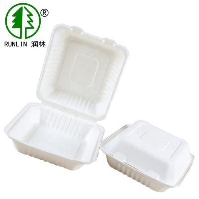 China Eco-friendly Products Easy Takeaway Hinged Clamshell Containers for sale