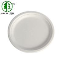 China Biodegradable 6 Inch Round White Dinner Bagasse Disposable Plate for sale